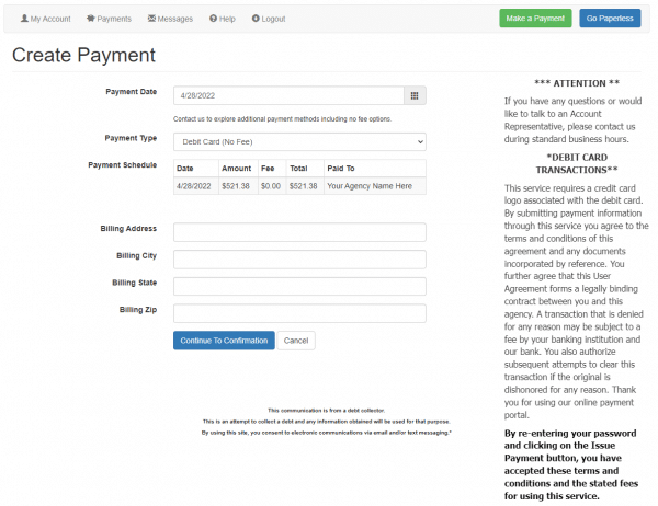 PayStream Virtual Collector - Applied Innovation Consumer Portal